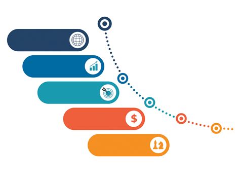 Five Steps Colorful Object For Infographic Timeline Template 12176848 Png