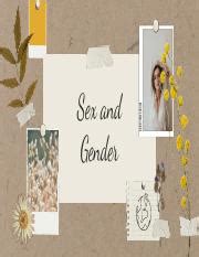 Sex And Gender Pdf Sex And Gender Objectives Identify The Differences Between Sex And Gender