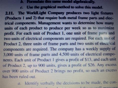 1formulate And Solve A Linear Programming Model For