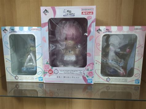 Ichiban Kuji Re Zero Sweet Happy Life Figure Prize B C Emilia Rem Ram Hobbies Toys Toys