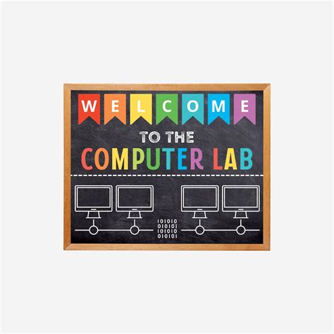 Computer Lab Babe Sign Classroom Decor Teacher Door Sign Computers Class Sign Classroom