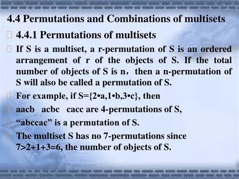 Ppt Permutations And Combinations Of Multisets Powerpoint Presentation Id 9667511