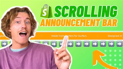 Add Scrolling Announcement Bar On Dawn Theme Shopify 2024 Youtube