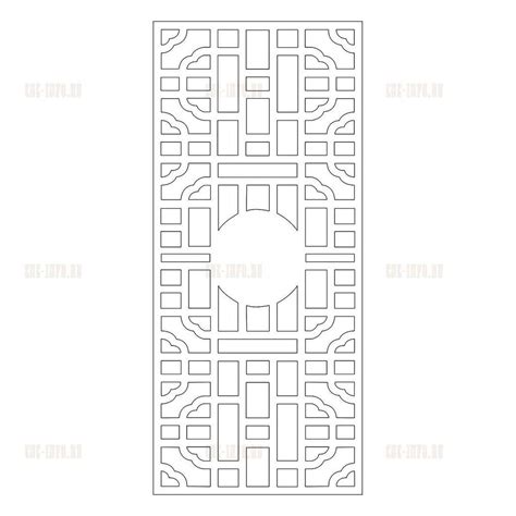 Decorative Lattice «geometry Model V Nscre 1607 Eps Dxf Cdr 2d Vector Model