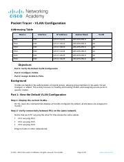Packet Tracer VLAN Configuration Setup And VLAN Assignment Course Hero
