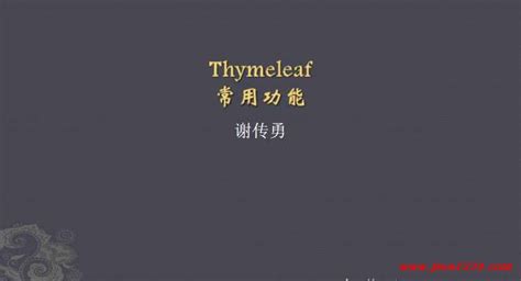 Thymeleaf常用功能 Pdf 下载java知识分享网 免费java资源下载 Thymeleaf常用功能 Pdf 下载java知识分享网 免费java资源下载