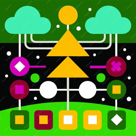 Premium Vector Technology Concept Vector Illustration Featuring Algorithm Design Elements Flat