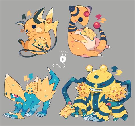 Shino Shinoru P Ampharos Electivire Joltik Manectric Raichu Nintendo Pokemon