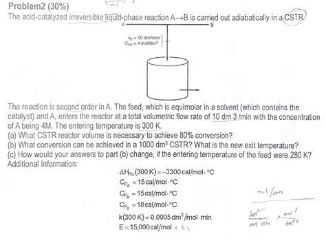 Problem2 30the Acid Catalyzed Irreversible
