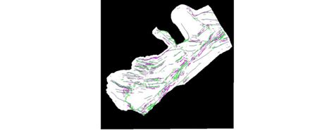 The Overlay Of The Digitized Faults Thin Blue Lines Of The Tectonic