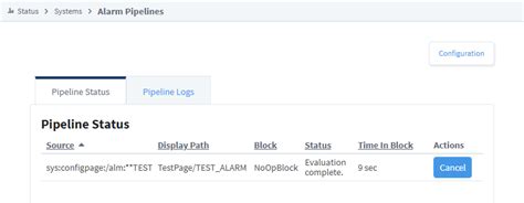 Alarm Pipelines Status Ignition User Manual