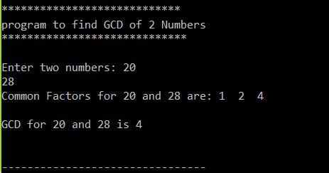 Program To Find GCD Of Two Numbers In C Language Anonhack