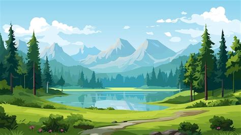 Premium Vector Gradient Mountain Landscape
