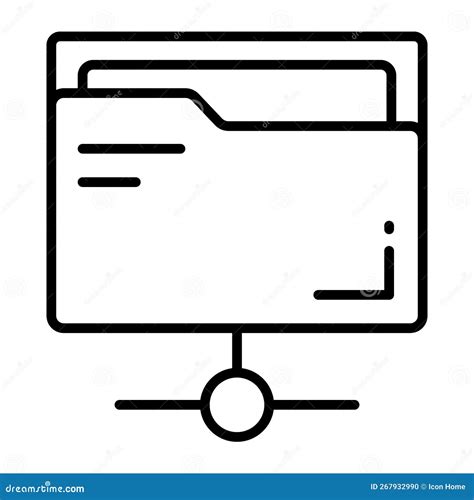 Network Folder Vector Icon Isolated On White Background Stock Vector