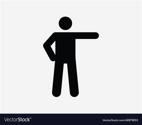 man pointing right icon royalty free vector image