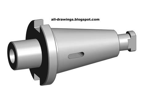 3d модель и чертеж переходной втулки с конуса 7 24 на конус Морзе 2 Sergeyshakhov — Livejournal