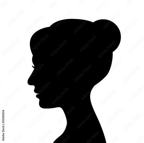 Side View Of Woman Face Vector Illustration Stock Vector Adobe Stock