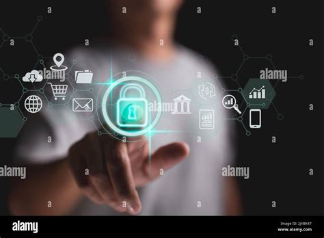Cybersecurity And Privacy Ideas Are Used To Keep Data Safe The Lock Icon And Technology That