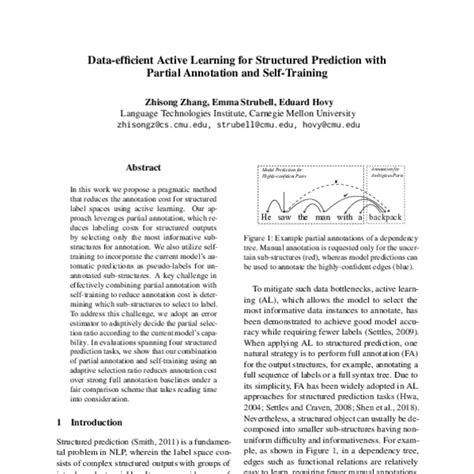 Data Efficient Active Learning For Structured Prediction With Partial Annotation And Self