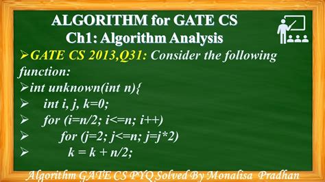 Gate Cs 2013q31 Consider The Following Functionint Unknownint N