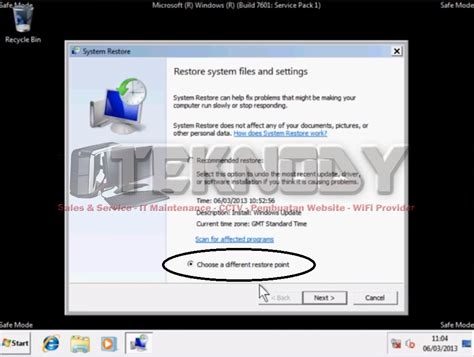 Restore Windows System Dengan Safe Mode Teknody