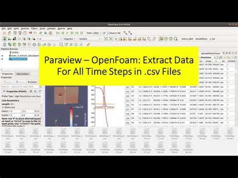 OpenFoam Paraview Extract Data For All Time Steps YouTube