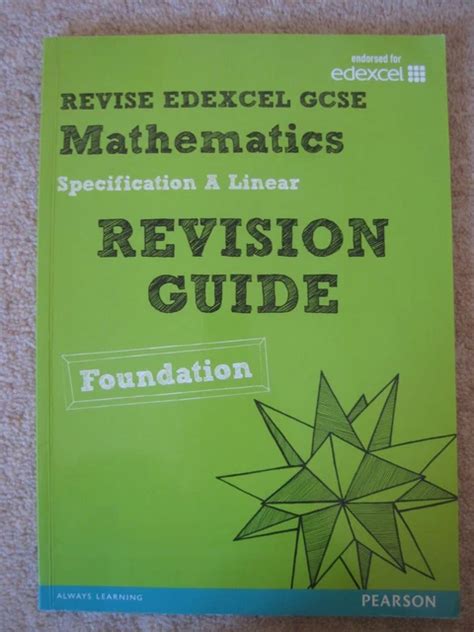 Revise Edexcel Gcse Mathematics Maths Revision Guide Foundation