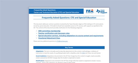 career and technical education cte and special education frequently