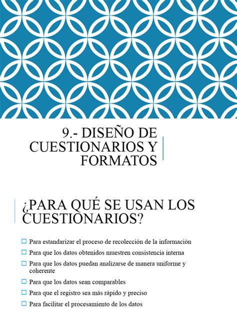Diseno De Cuestionarios Y Formato Pdf Metodología De Encuesta