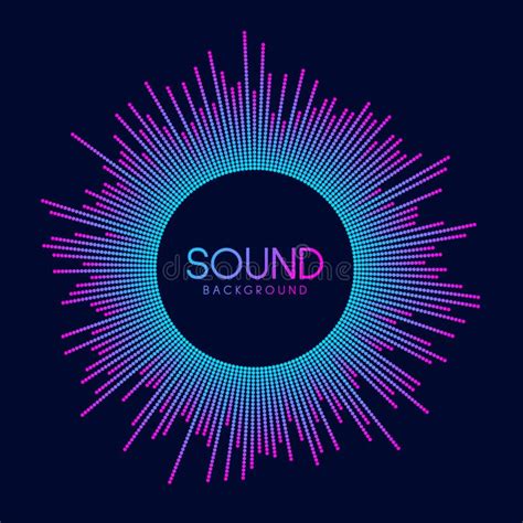 Circle Sound Wave Visualization Pixelated Music Player Equalizer Radial Audio Signal Or
