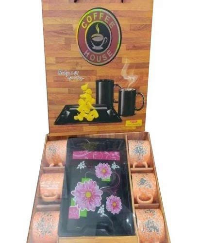 Black And Light Orange Coffee House Melamine Coffee Mug Set Packaging Type Box Capacity 200