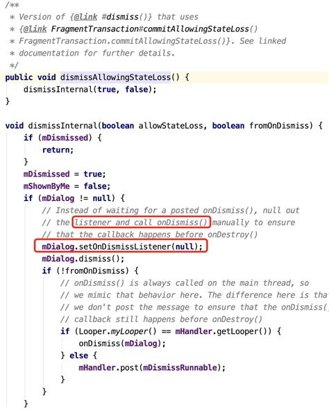 androidx dialogfragment setondismisslistener not work 伪斜杠青年