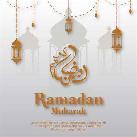 Premium Vector Ramadan Mubarak Golden Design Template