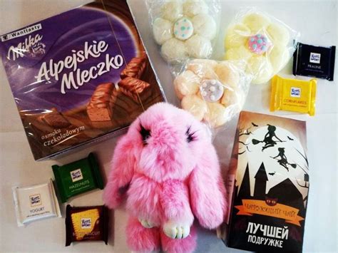 Шоколад Ritter sport mini 39p Суфле цветочек 100р Брелок кролик 790р ...