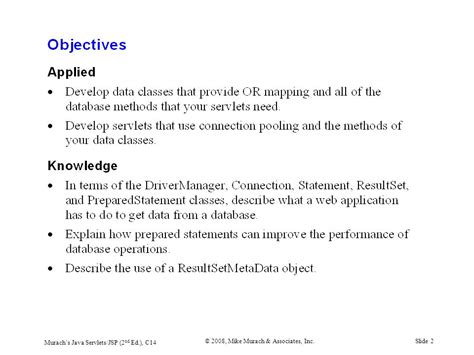 Murachs Java Servlets JSP 2 Nd Ed C14 2008 Mike Murach