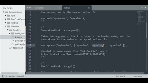 How To Set And Remove Headers In The Response With Express Youtube