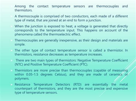 Temperature Sensors Ppt By Dr V K Thute Pptx Physics Science