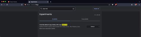 Wrap Copy Clean Link Hotkey Replacement To A Feature Flag · Issue 29177 · Bravebrave Browser