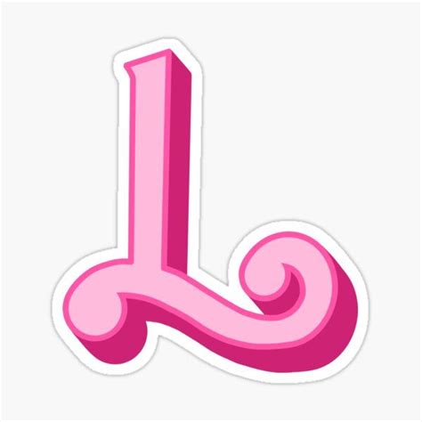 Barbie Initial K Sticker For Sale By Hannah Cohen Initials Sticker