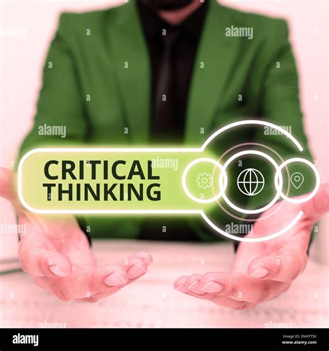 Text Caption Presenting Critical Thinking Business Concept Sequence Of