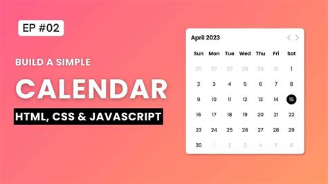 Customizable Css Calendar Template For Your Website Design