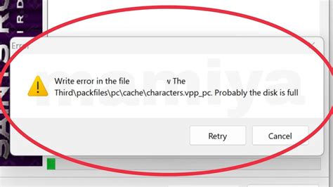 Pc Fix Write Error In The File Probably The Disk Is Full Problem Solve In Windows 111078