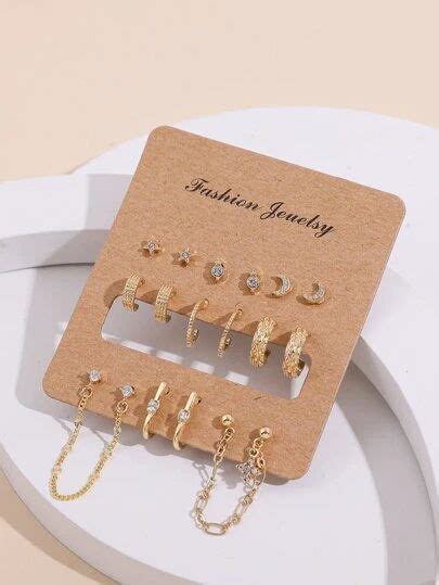Pin By زهراء On شي ان Fancy Jewelry Hoop Earring Sets Earring Set