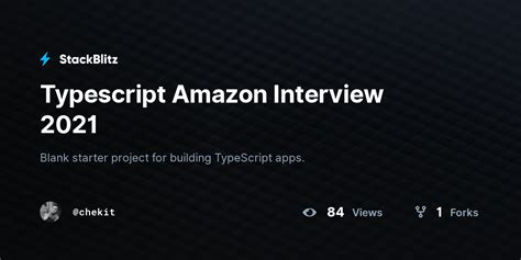 Typescript Amazon Interview 2021 StackBlitz