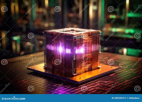 Quantum Computing System For Cybersecurity Stock Illustration