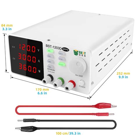 DC Power Supply Variable 120V 3A Adjustable Switching Regulated High Precision 4 Digits LED