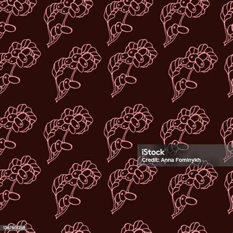 포장지 벽지 직물 패턴 배경 인쇄 선물 랩 노트북 의 표지 봉투gb를위한 손으로 그린 커피 분기와 꽃의 원활한 패턴 0명에 대한