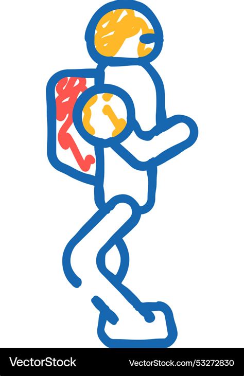 Cyborg Robot Technology Icon Doodle Royalty Free Vector
