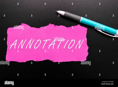 Conceptual Caption Annotation Conceptual Photo Note Added By Way Of Comment Or Explanation