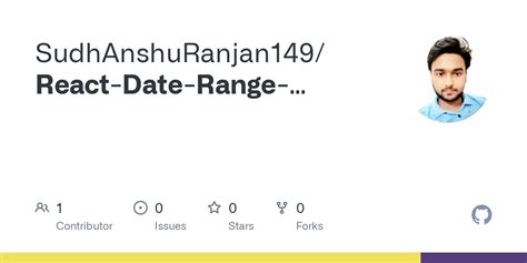 Github Sudhanshuranjan149react Date Range Picker